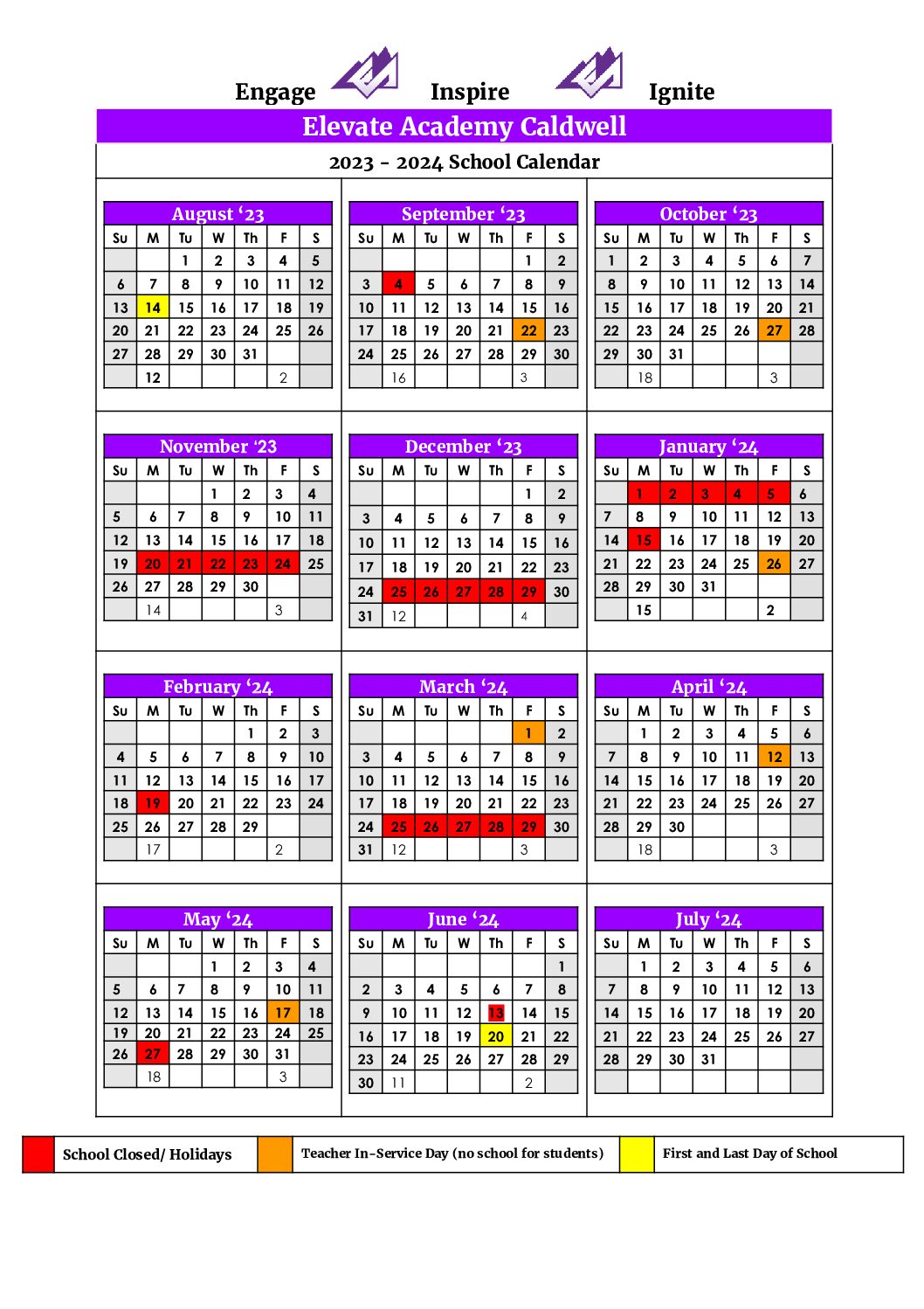Calendar - Elevate Network